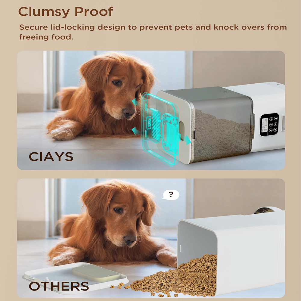 Automatic cat feeder plus automatic cat waterer combination, new 6L pet ...