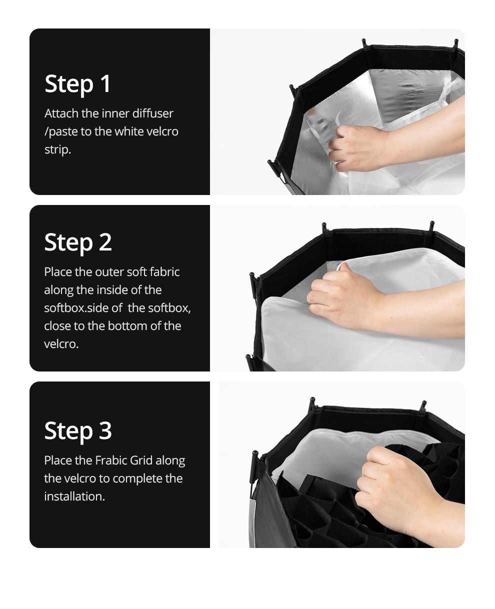 AMBITFUL 30cm PS30 SE 50cm PS50 SE Mini Quickly Release Bowens Mount Octagon Softbox + Honeycomb ...