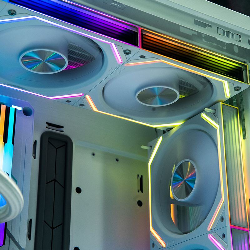 Jungle Leopard Interstellar V2 RS CPU Block Fan ARGB 120mm White Prism ...