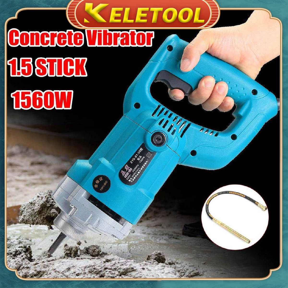 concrete vibrator machine mesin Vibrate 1.0m 1.5m 3500w Concrete ...