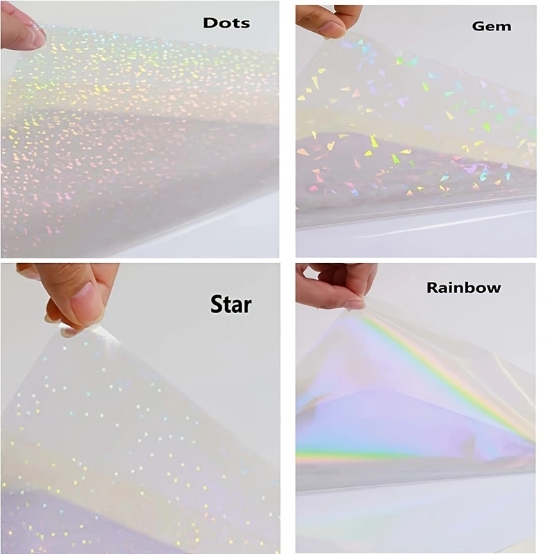 20 Sheets Holographic Sticker Paper Clear A4 Vinyl Sticker Paper Self ...