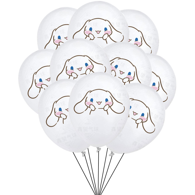 10pcs Sanrio Balloon Set Kawaii Anime Hello Kitty Kuromi Melody ...