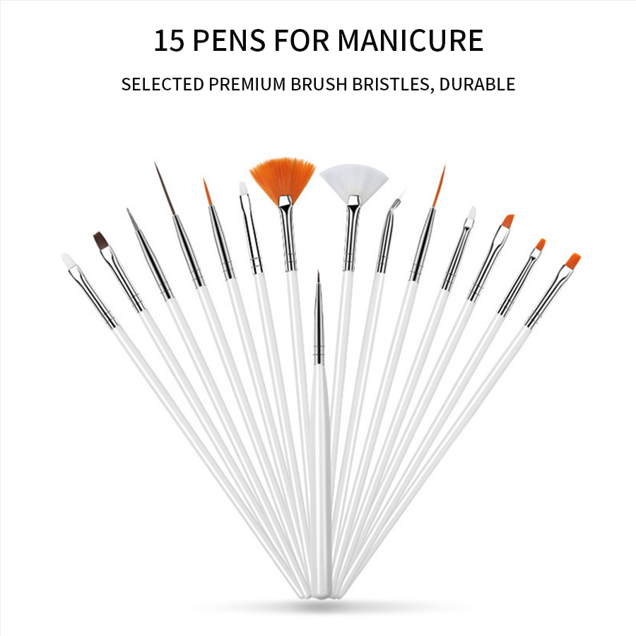 Nail Art Design Tools, Pink Painting Brushes Set With Dotting Pens ...