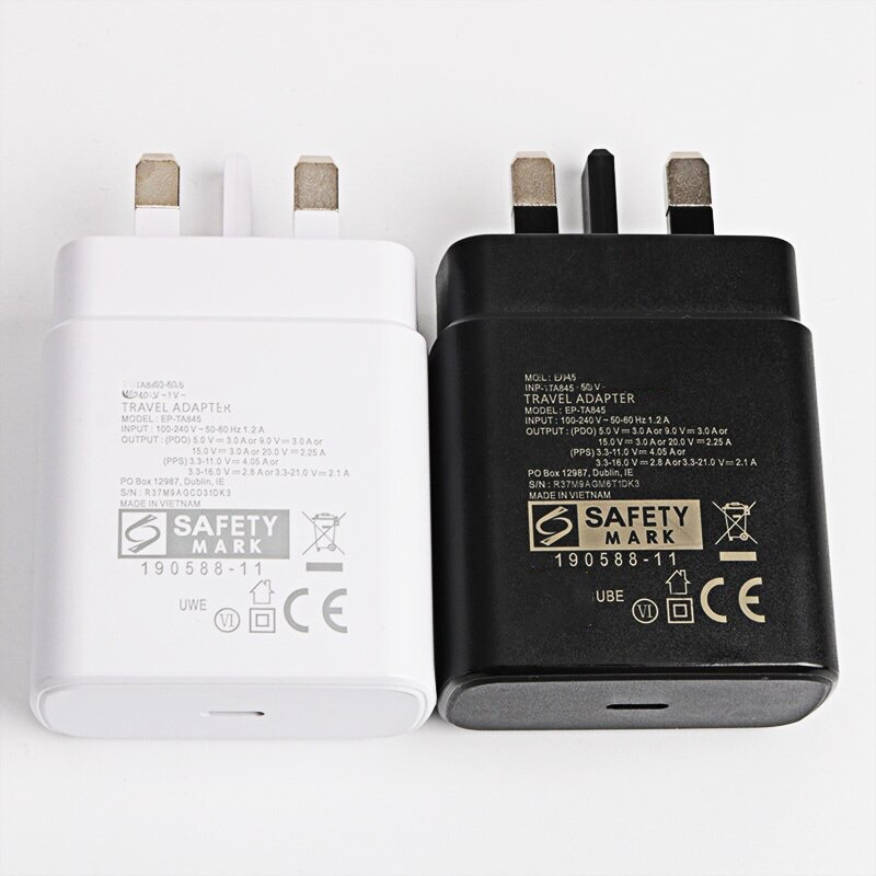 45W Super Fast Charger UK Plug Adapter Type C Cable For A71 A80 A91 ...