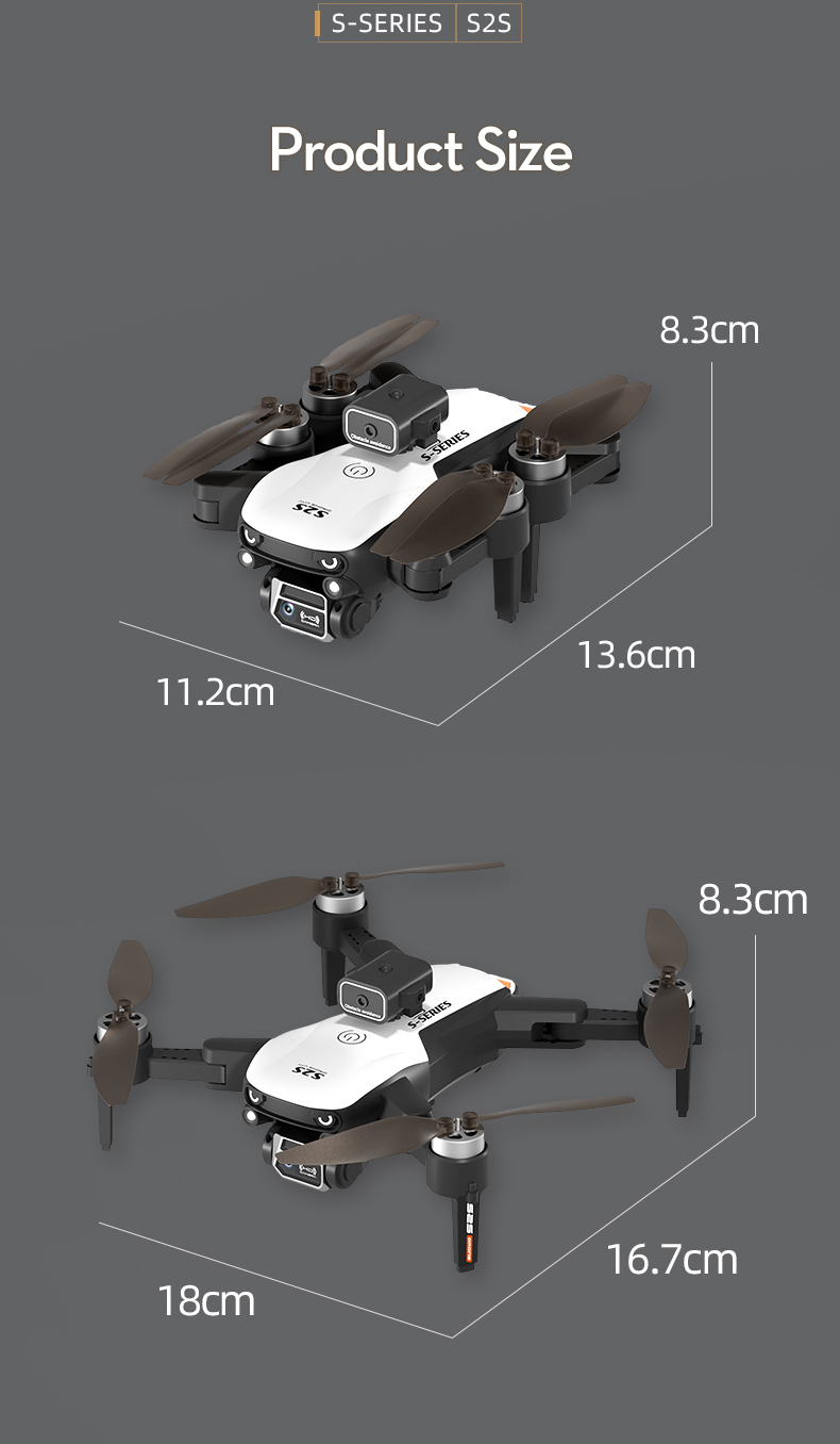 New Version S2S Max Drone With Obstacle Avoidance Brushless Motor and 8K HD ESC Camera ...