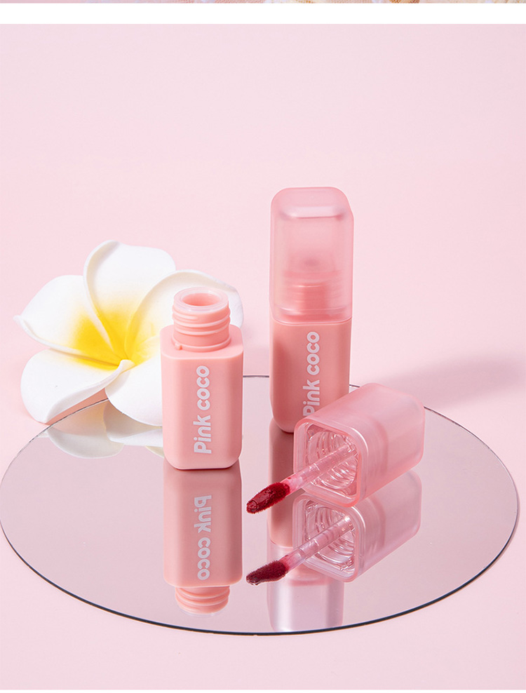 PINK COCO Matte Lip Glaze Liquid Lip Tint Lip Mud Long-Lasting Lip Gloss Not Easy To Fade ...