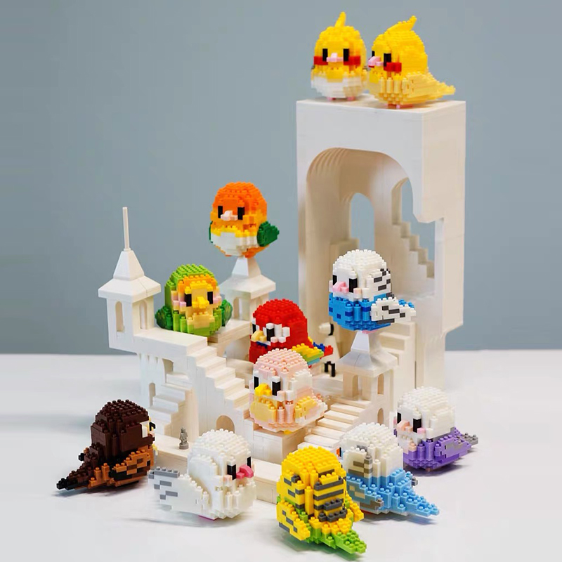 Cartoon Cute Bird Animal Series Gift Box Set Educational Building ...