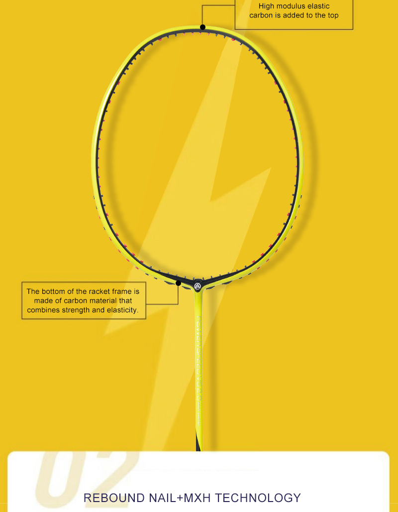 ALP V5 2.0 MXH CushionTechnology Offensive Badminton Racket Original 4U ...