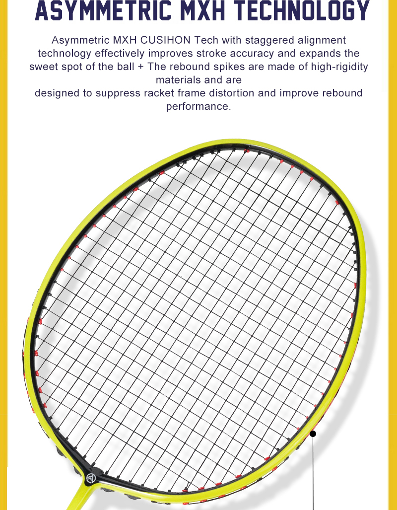 ALP V5 2.0 MXH CushionTechnology Offensive Badminton Racket Original 4U ...