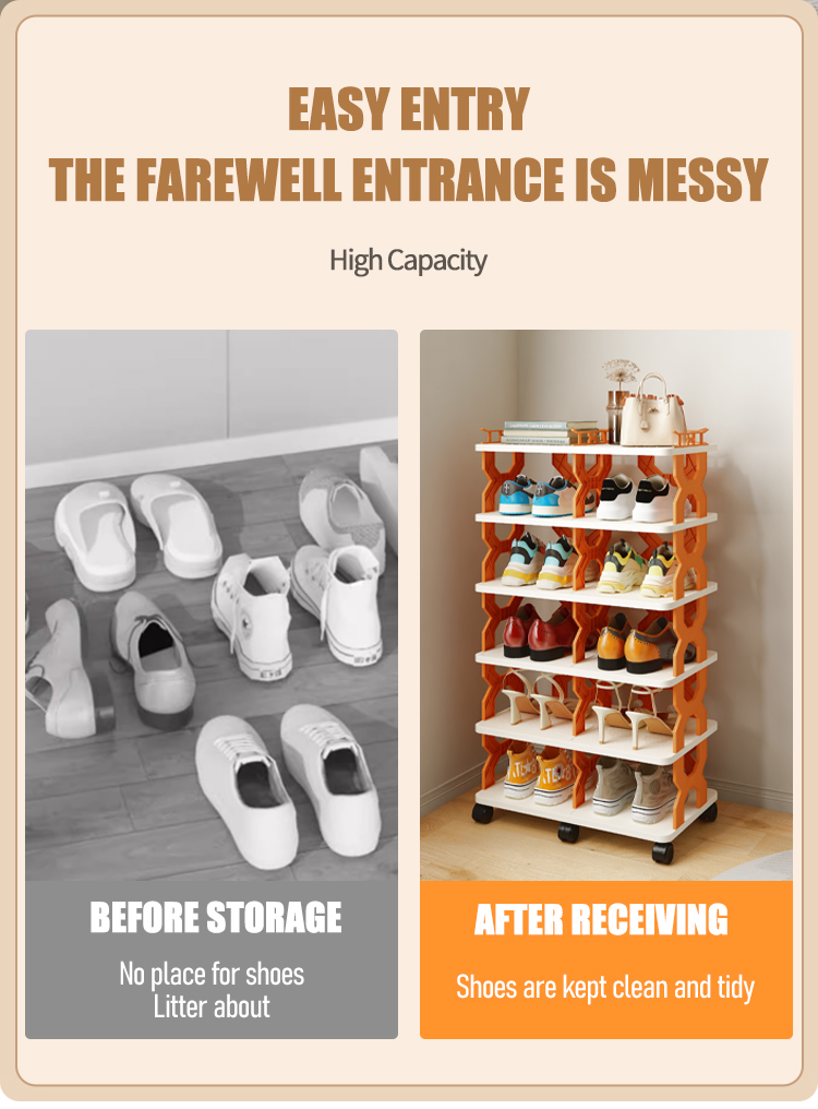 Rak Kasut Plastic Shoes Rack Multi-layer Narrow Shoe Rack Storage ...