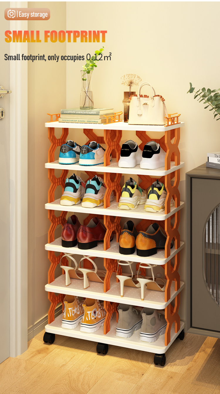 Rak Kasut Plastic Shoes Rack Multi-layer Narrow Shoe Rack Storage ...