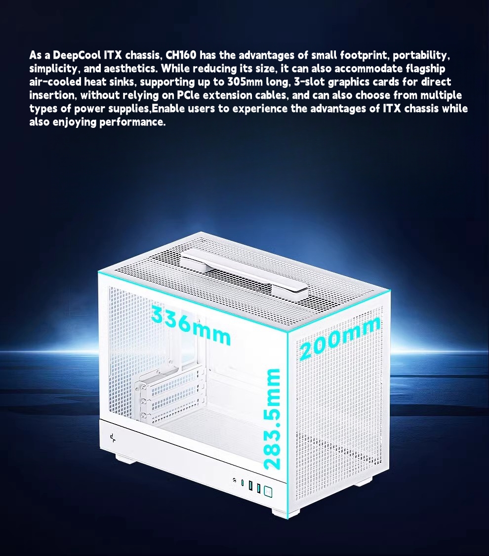 DEEPCOOL CH160 MINI-ITX Handheld PC Case | Shopee Malaysia