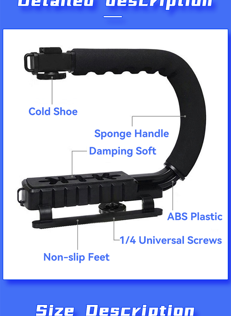 U-Shaped Portable Handheld photography Camera Holder Video Handle DV ...