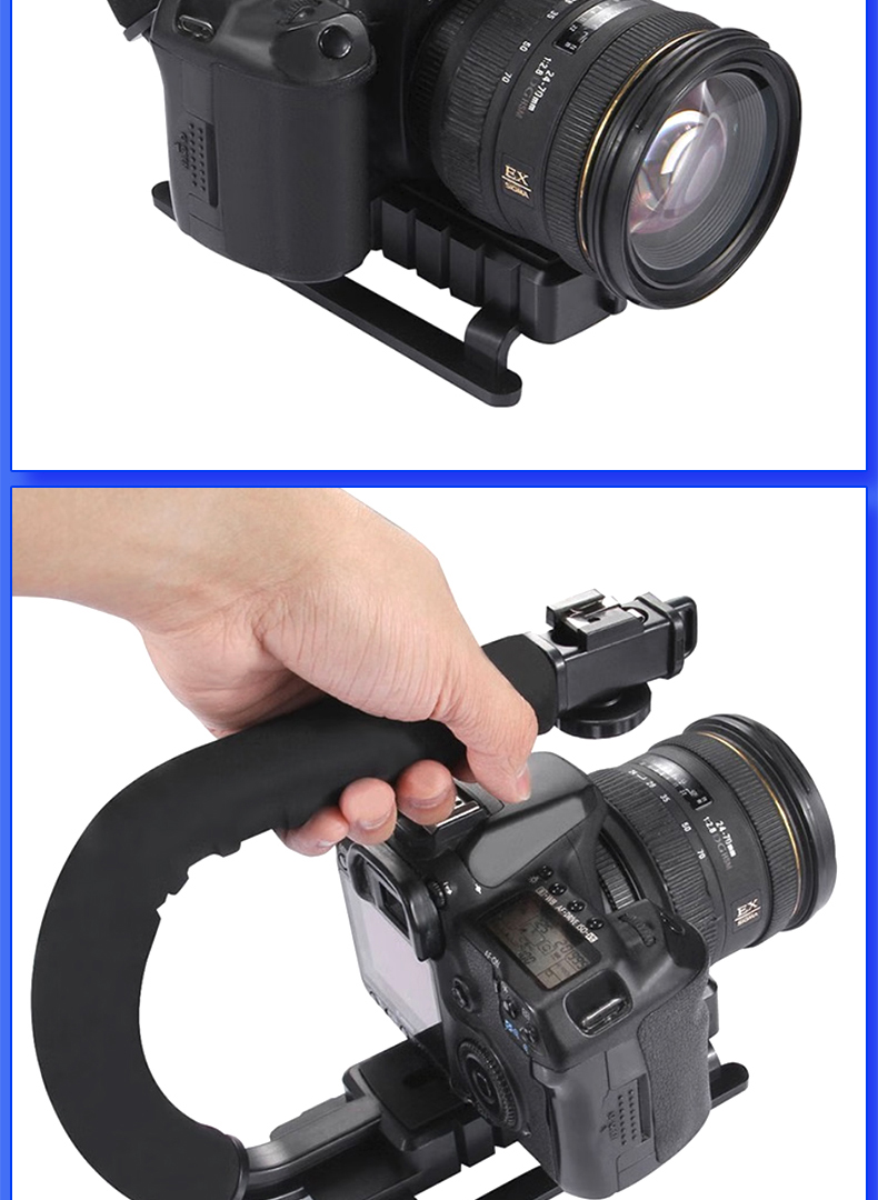 U-Shaped Portable Handheld photography Camera Holder Video Handle DV ...