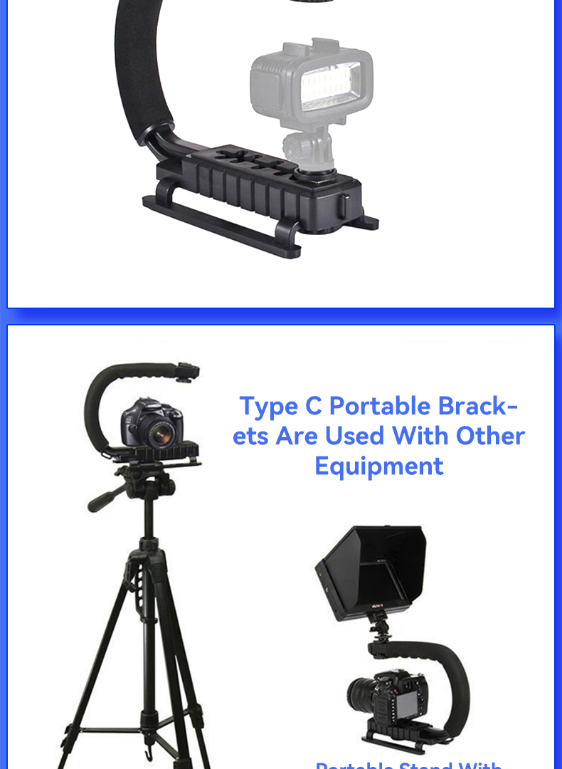 U-Shaped Portable Handheld photography Camera Holder Video Handle DV ...