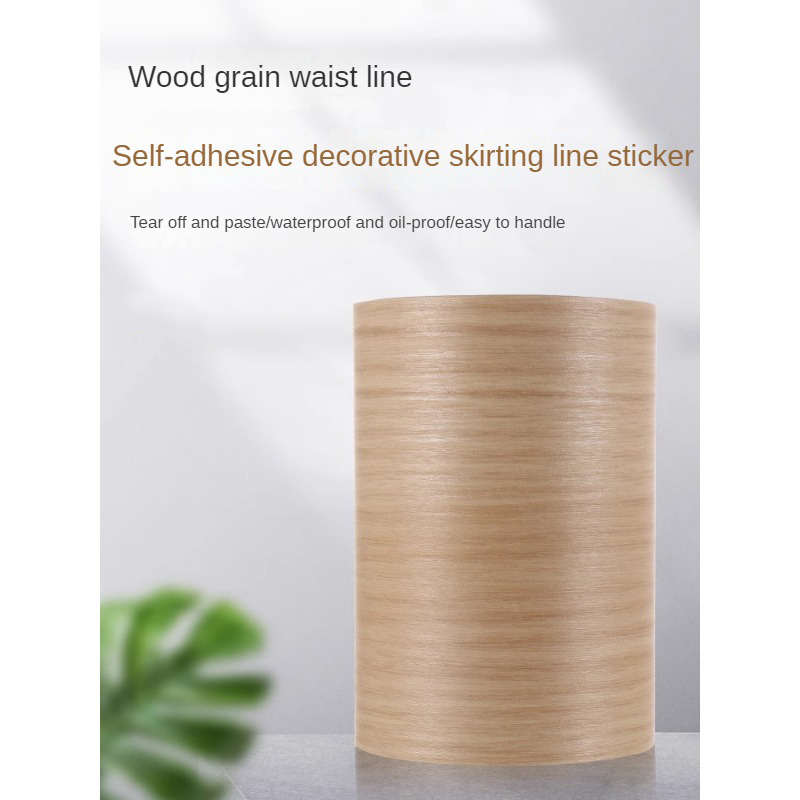 Door frame edge wrapping with self-adhesive wood grain wall sticker, color change, wall corner ...