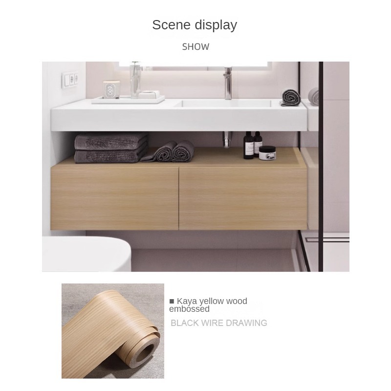 Door frame edge wrapping with self-adhesive wood grain wall sticker, color change, wall corner ...