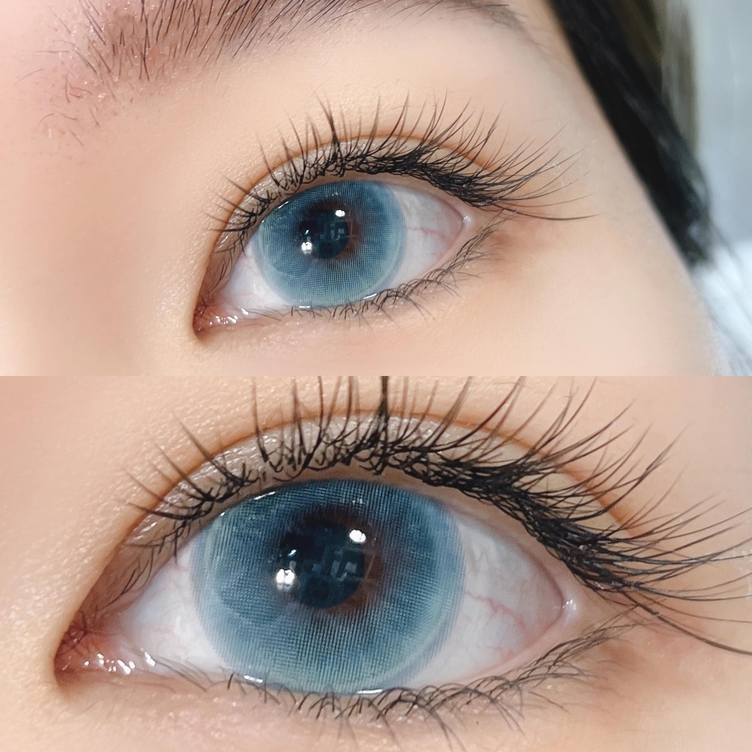 【Power 0.00~-8.00】1Pair KSSEYE Contact Lenses with Power 14.5MM Green ...