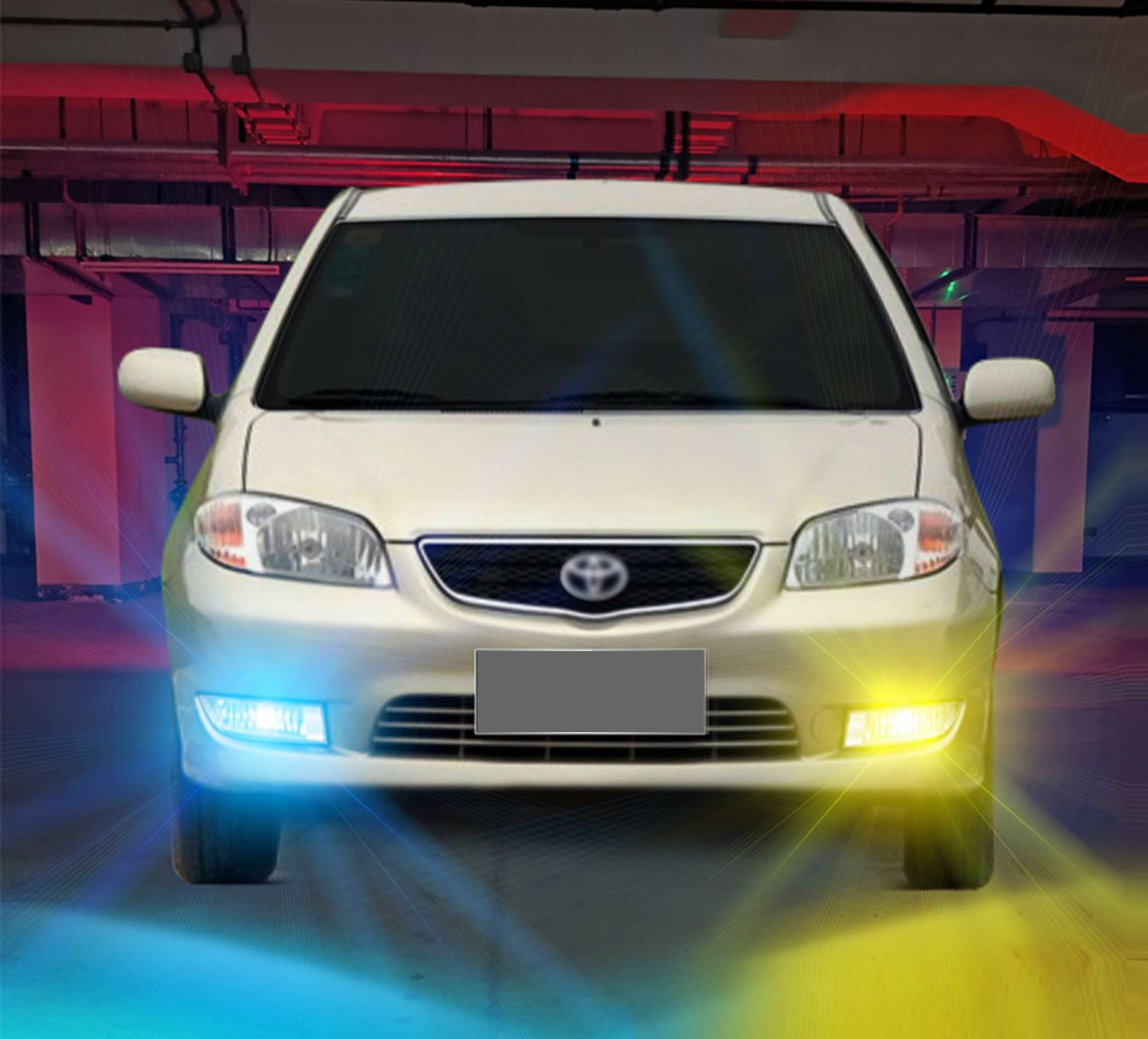 2Pcs Dual Color Car Fog Light Lamp For toyota Vios 2002-2006 super ...