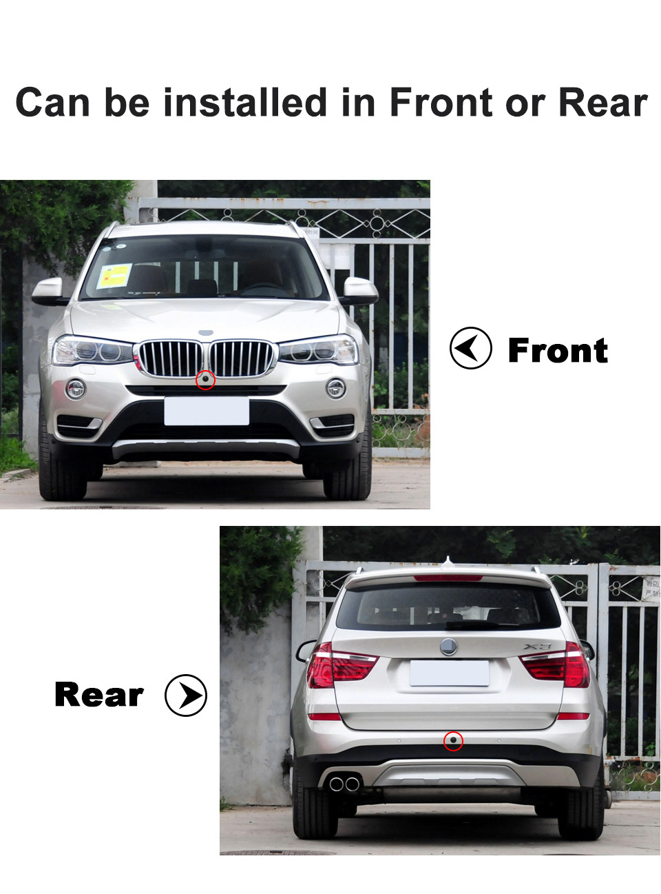 Smartour AHD 1080P-25 Car Front & Rear View Reverse Camera Parking ...