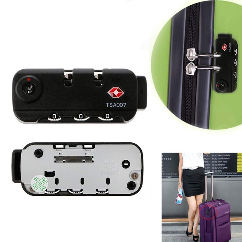 KIPRUN TSA007 Padlock Luggage Travel Lock, 3 Digits Self-Setting A ...