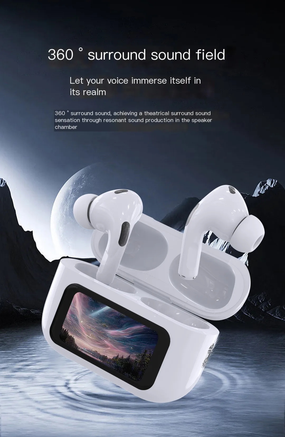 New A9 Pro Wireless Sports Intelligent Color Screen Touch Screen ANC ...