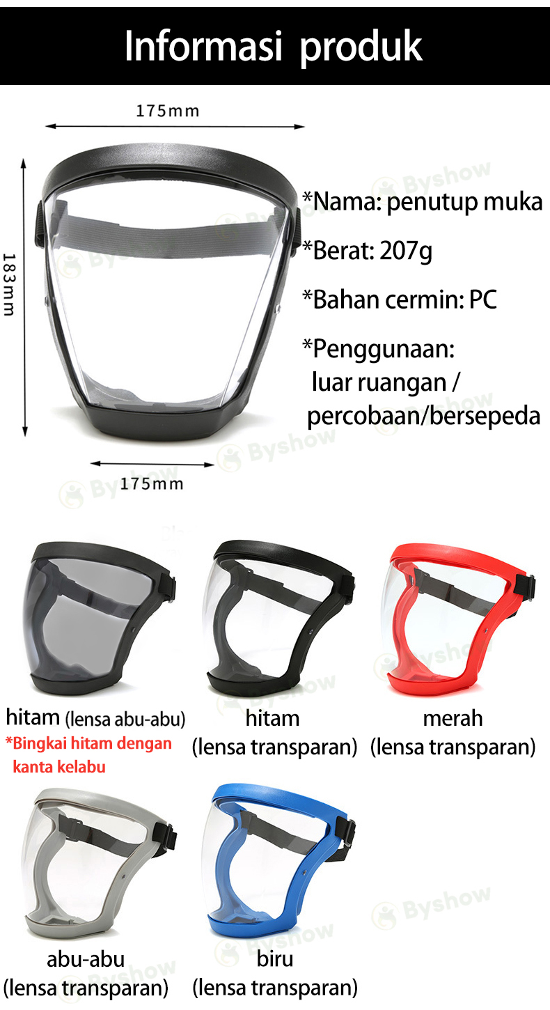 【Byshow】🔥Malaysia In Stock🔥Active protective Hybrid full face shield ...