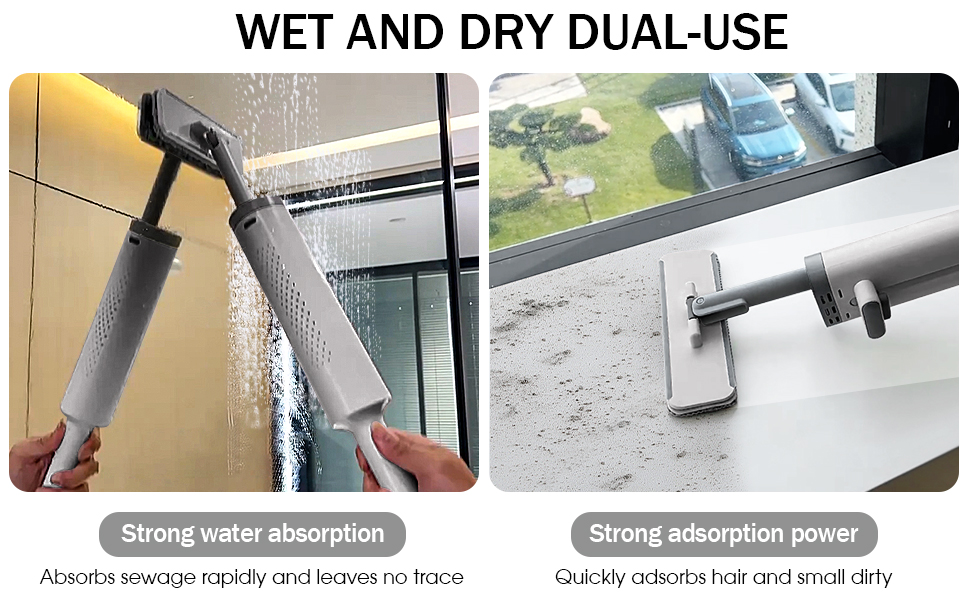 Portable Mini Mop Cleaner Home Kitchen Mop Squeeze Mop Wet And Dry Use ...