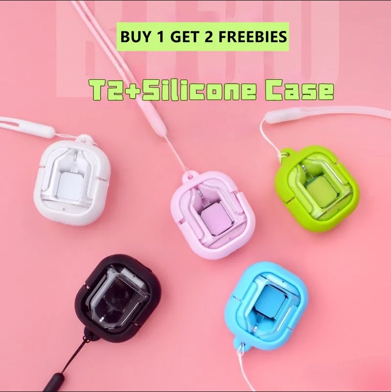 (Buy Headset Get Protective Case + Lanyard) T2 Tws Gaming Earbuds ...
