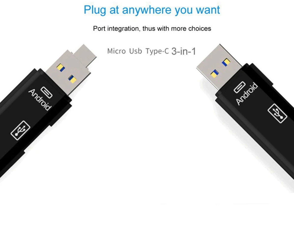3 In 1 Multifunction USB 3.0 Type C USB Micro USB SD TF Memory Card ...