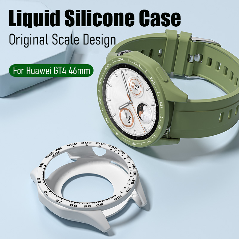 Liquid Silicone Scale Case for HUAWEI Watch GT4 46mm Full Cover ...