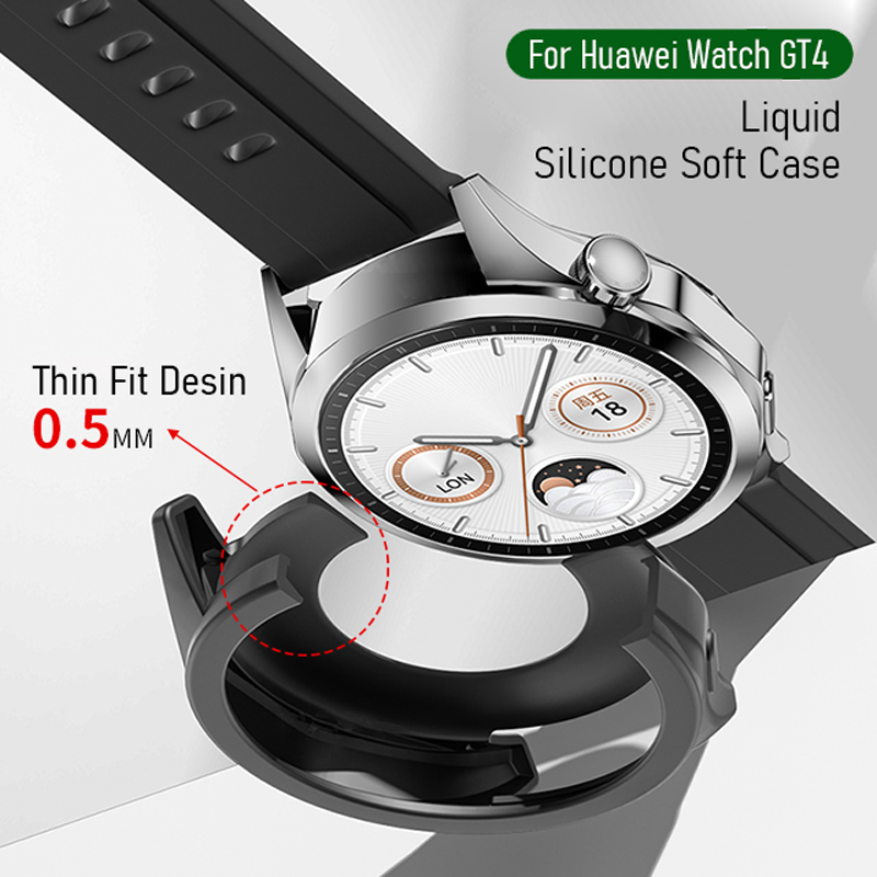 Liquid Silicone Scale Case for HUAWEI Watch GT4 46mm Full Cover ...