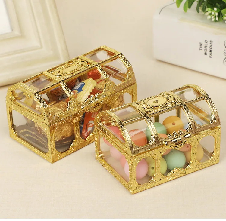 1pc Vintage Golden Pirate Treasure Storage Box Candy Trinket for ...