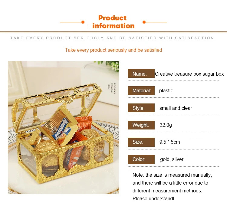 1pc Vintage Golden Pirate Treasure Storage Box Candy Trinket for ...