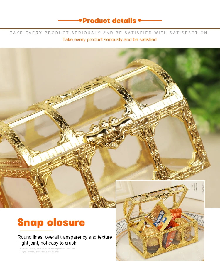 1pc Vintage Golden Pirate Treasure Storage Box Candy Trinket for ...
