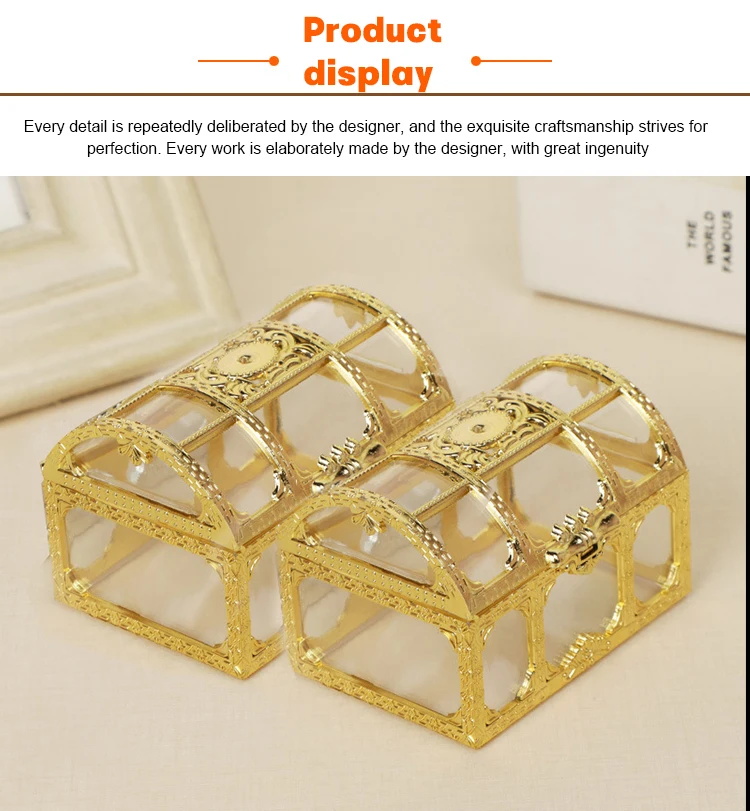 1pc Vintage Golden Pirate Treasure Storage Box Candy Trinket for ...