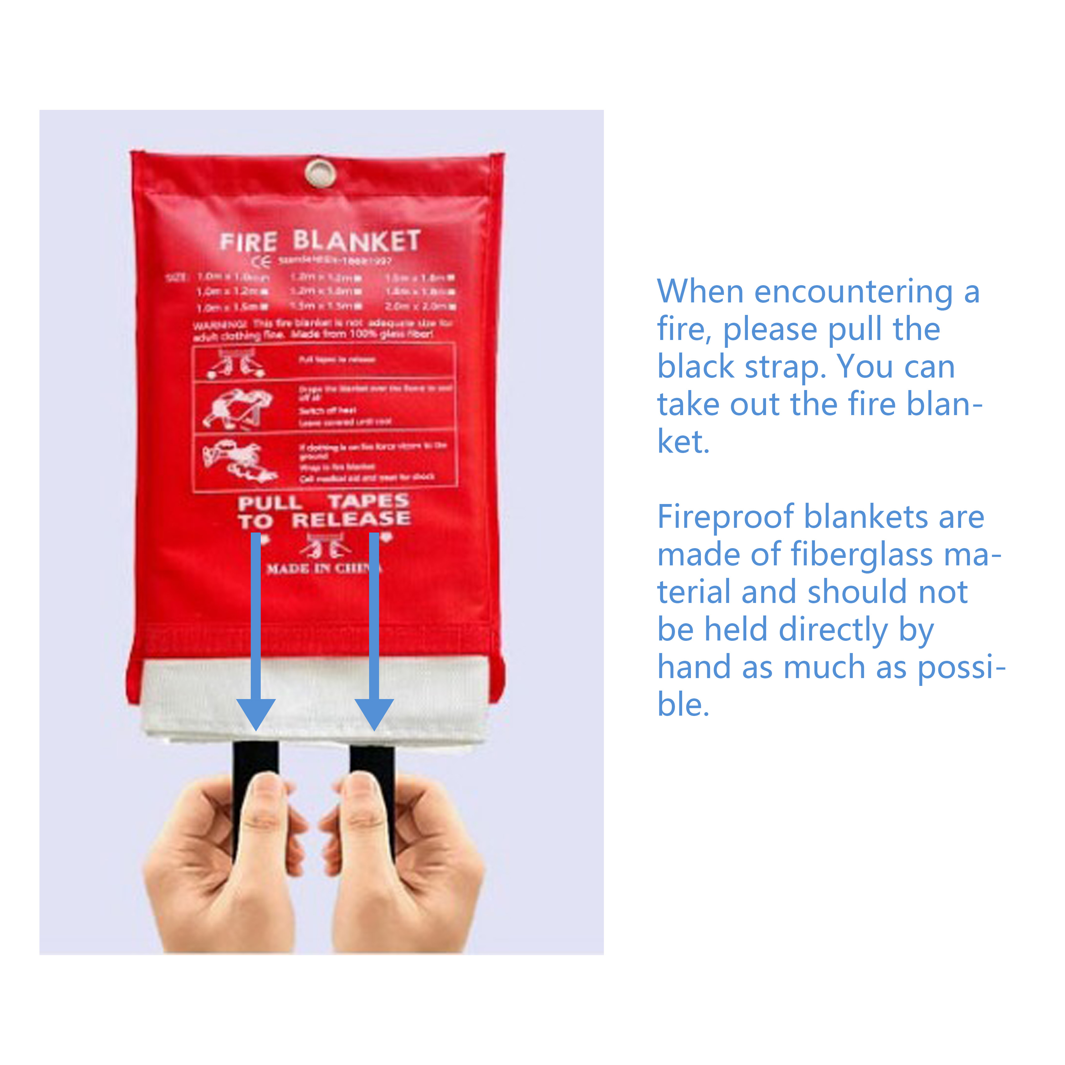 Fiberglass Fire Blanket Fire Safety Blanket Home Fire Blanket ...