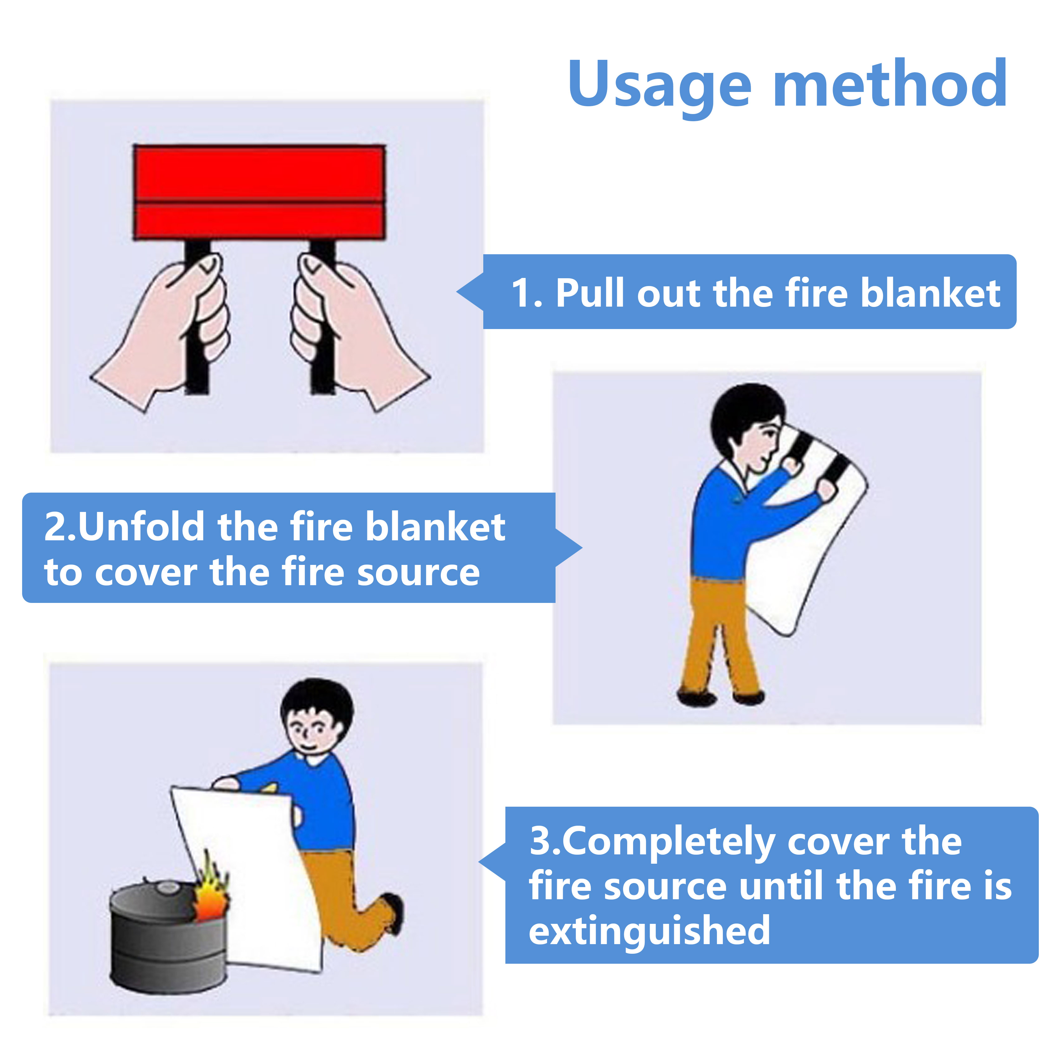 Fiberglass Fire Blanket Fire Safety Blanket Home Fire Blanket