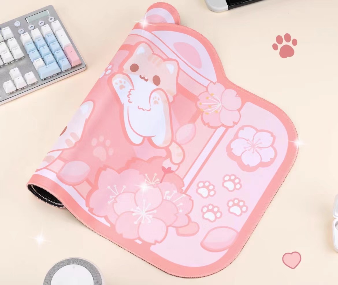 Cat Shaped Mouse Pad, 31.49*15.74inch，Square Waterproof Gaming Mouse ...