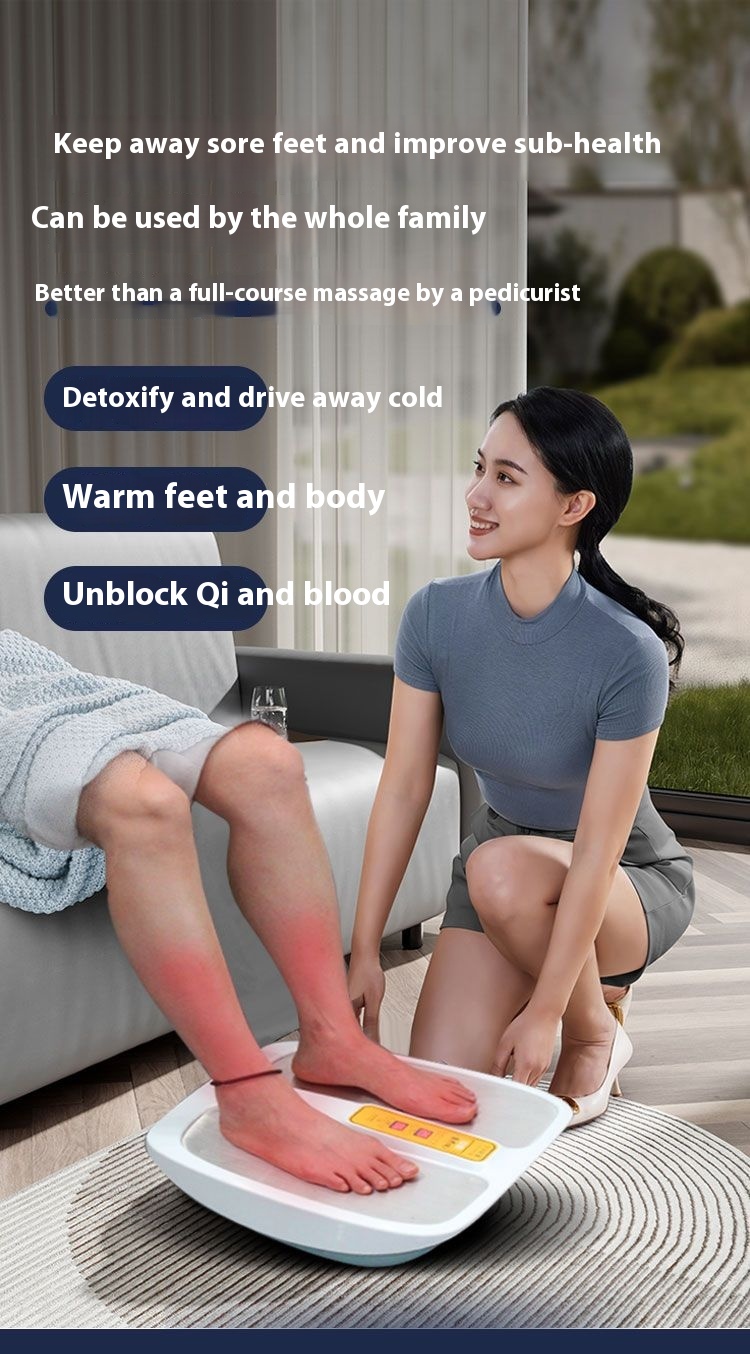 Terahertz Home use RF PEMF soothing heating blood circulation vibrator Foot and leg massager for ...