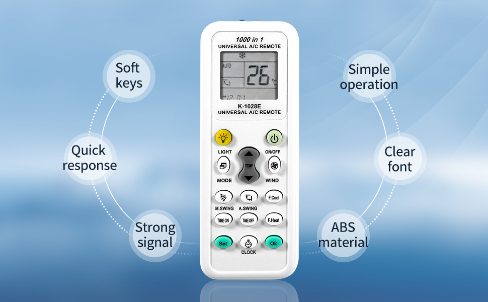 Universal K 1028e Aircond Remote Control 1000 In 1 All Brand Model