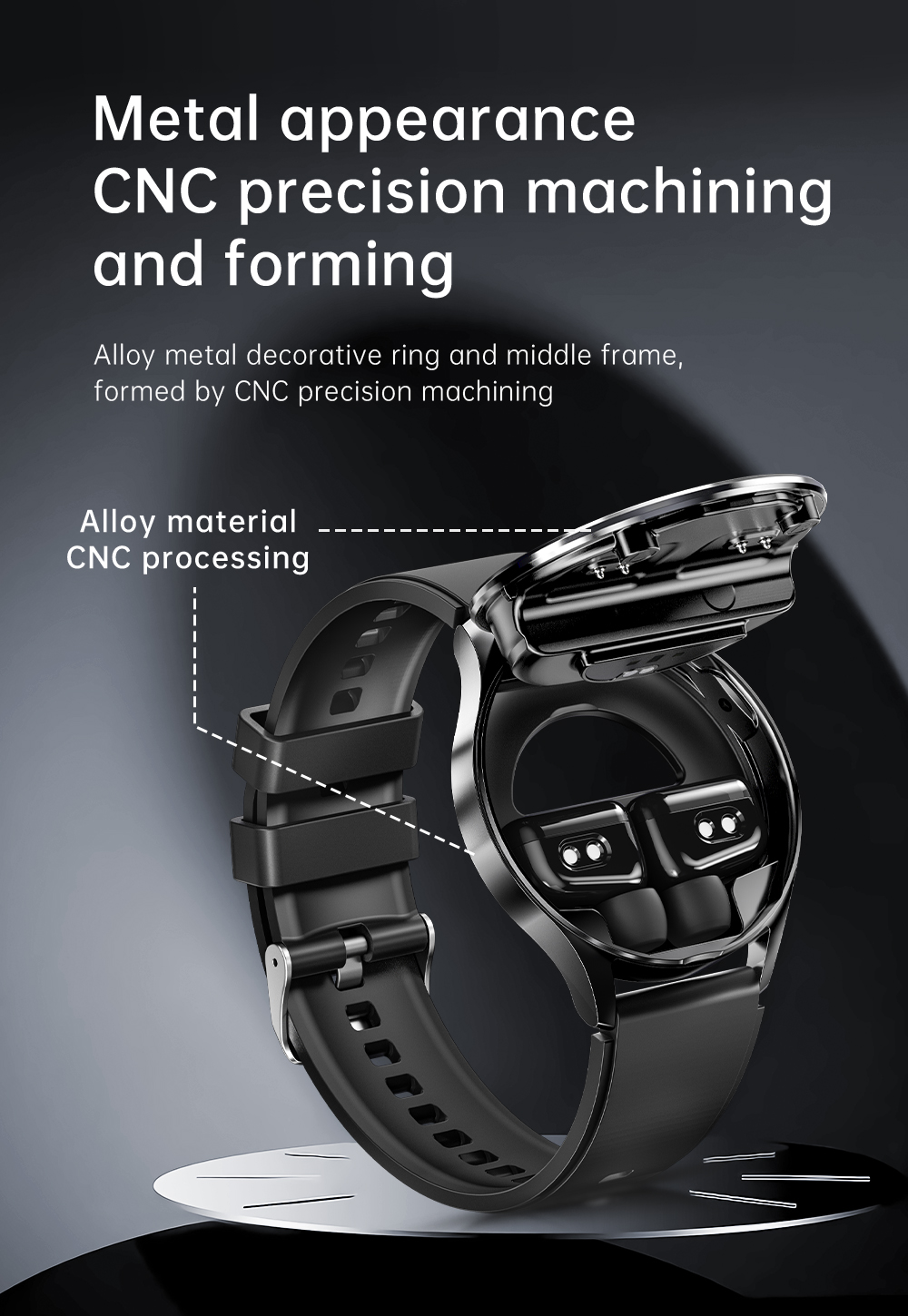 New X10 NFC Headset Smart Watch TWS Two In One Wireless Bluetooth Dual ...