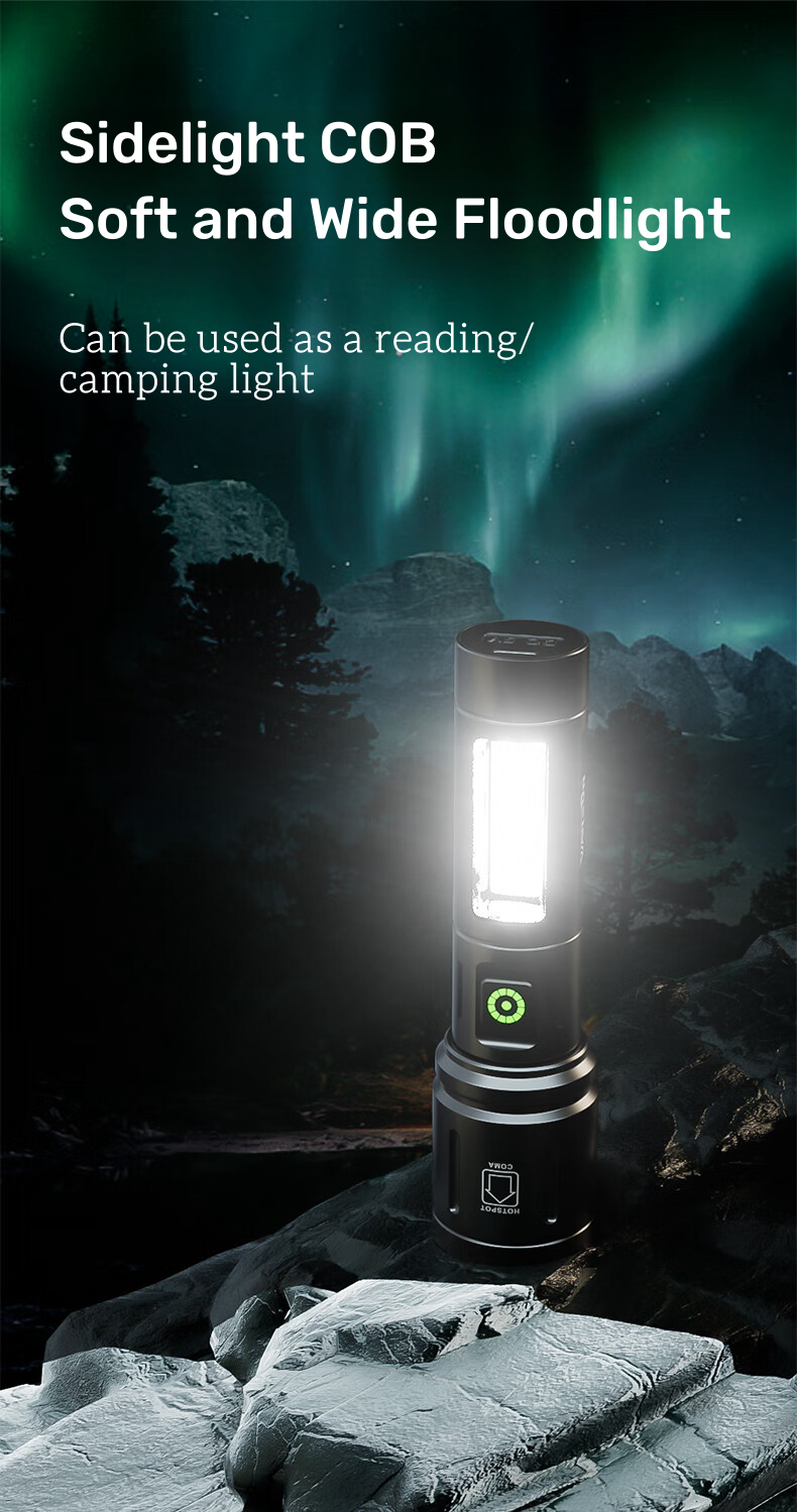 WARSUN 603 Rechargeable Super Bright Waterproof Zoomable LED Flashlight ...