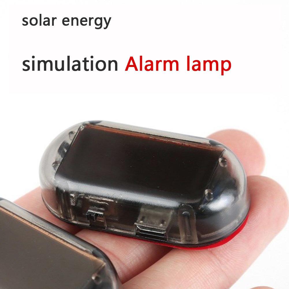 Solar Powered +USB LED Flashing Imitation Fake Car Security Lihgt ...