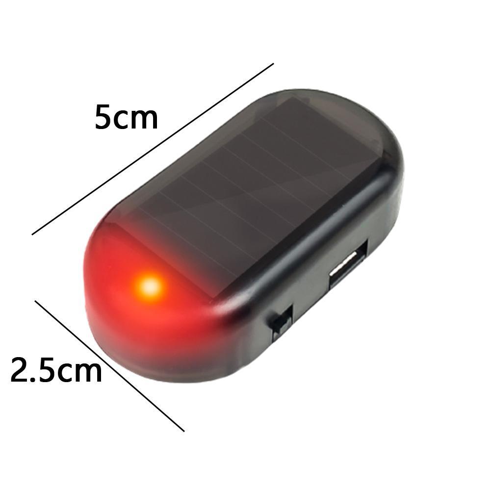 Solar Powered +USB LED Flashing Imitation Fake Car Security Lihgt ...