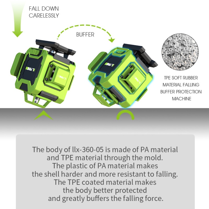 Adjustable Auto Measuring Tool Set 12/16 Line Laser Level Battery ...