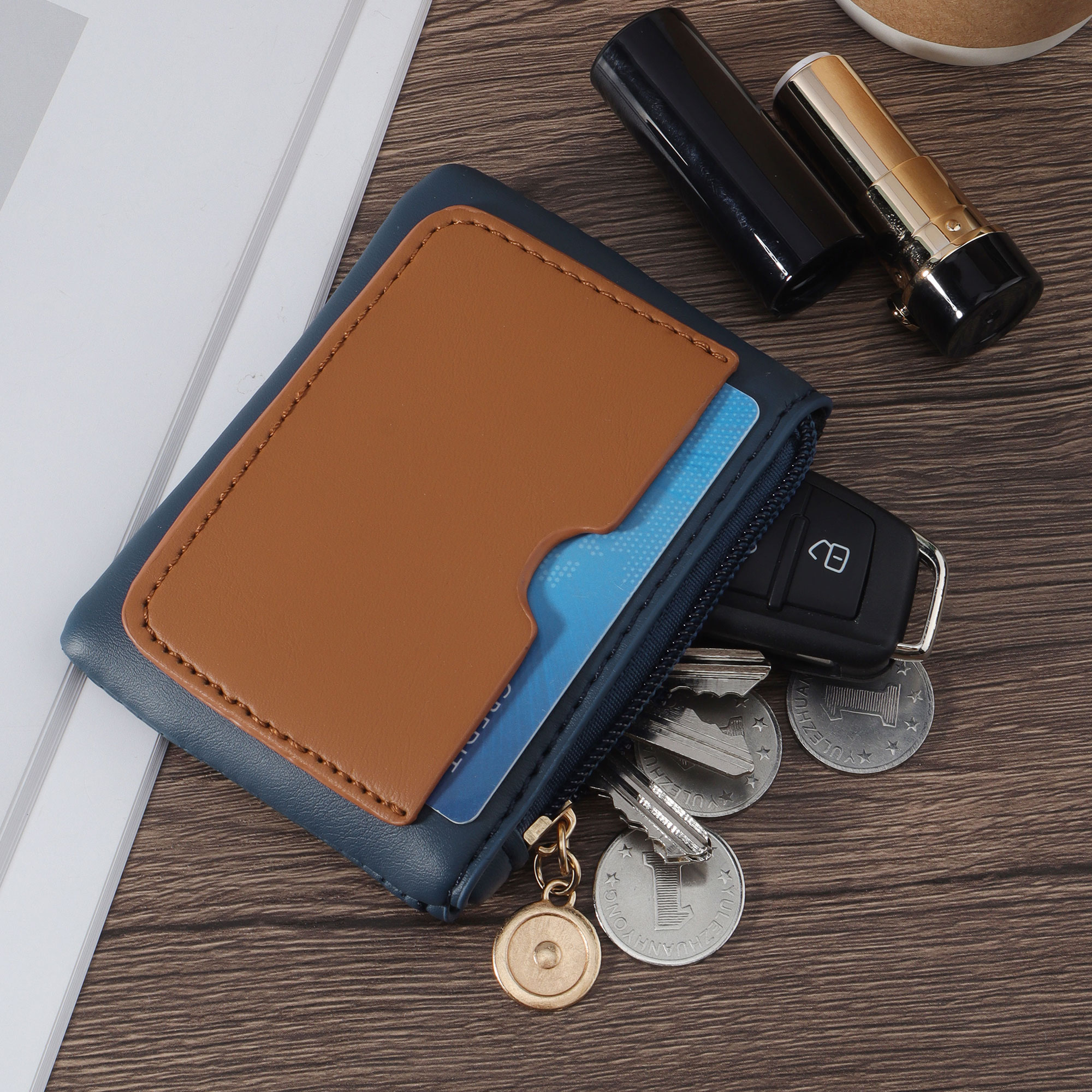 High quality PU leather credit card storage bag, simple and casual ...