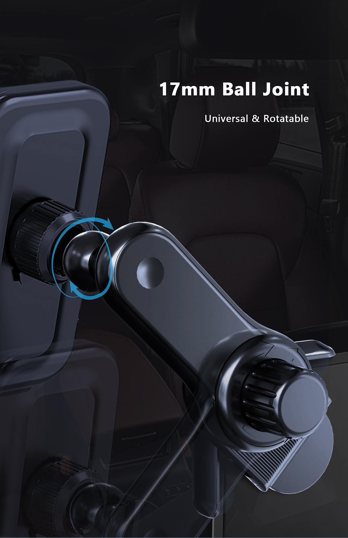 Car Phone Holder Screen Side Mount Adjustable Car Display Bracket Phone ...