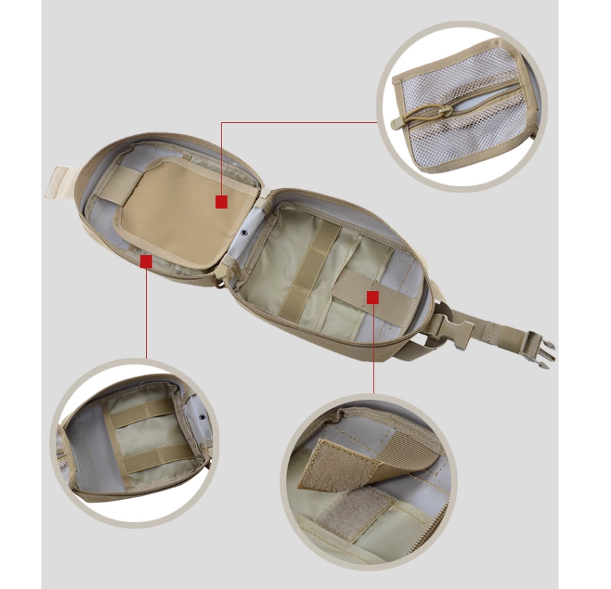 Tactical First Aid Kit EDC Portable Emergency Outdoor Medical Accessory ...