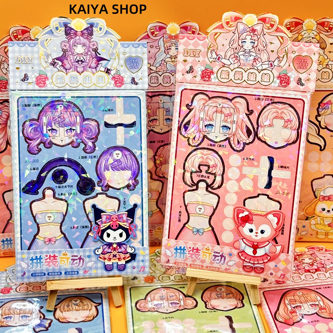 Creative three-dimensional paper puppet quiet book free cutting ...